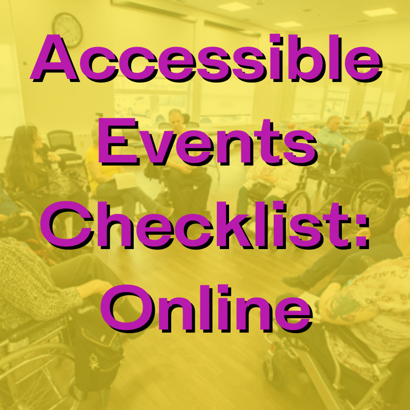 Accessible Events Checklist- Online | Voice of Albertans with ...