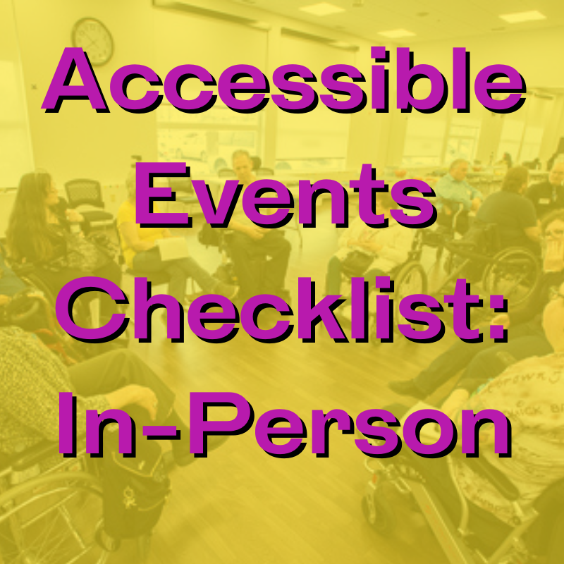 Accessible Events Checklist- In-Person | Voice of Albertans with ...