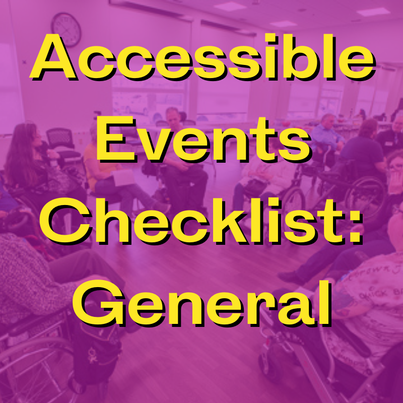 Accessible Event Checklist- General | Voice of Albertans with ...